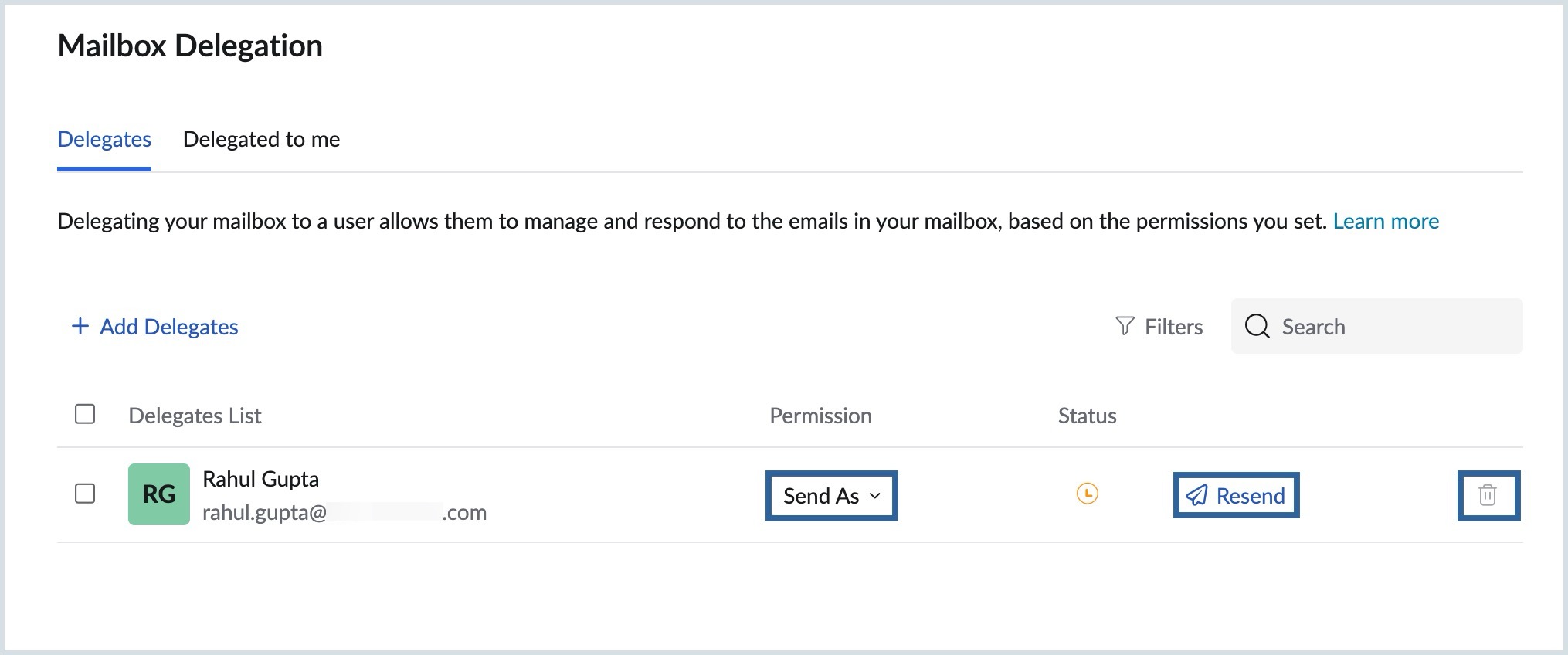 Mailbox Delegation | NICeMail