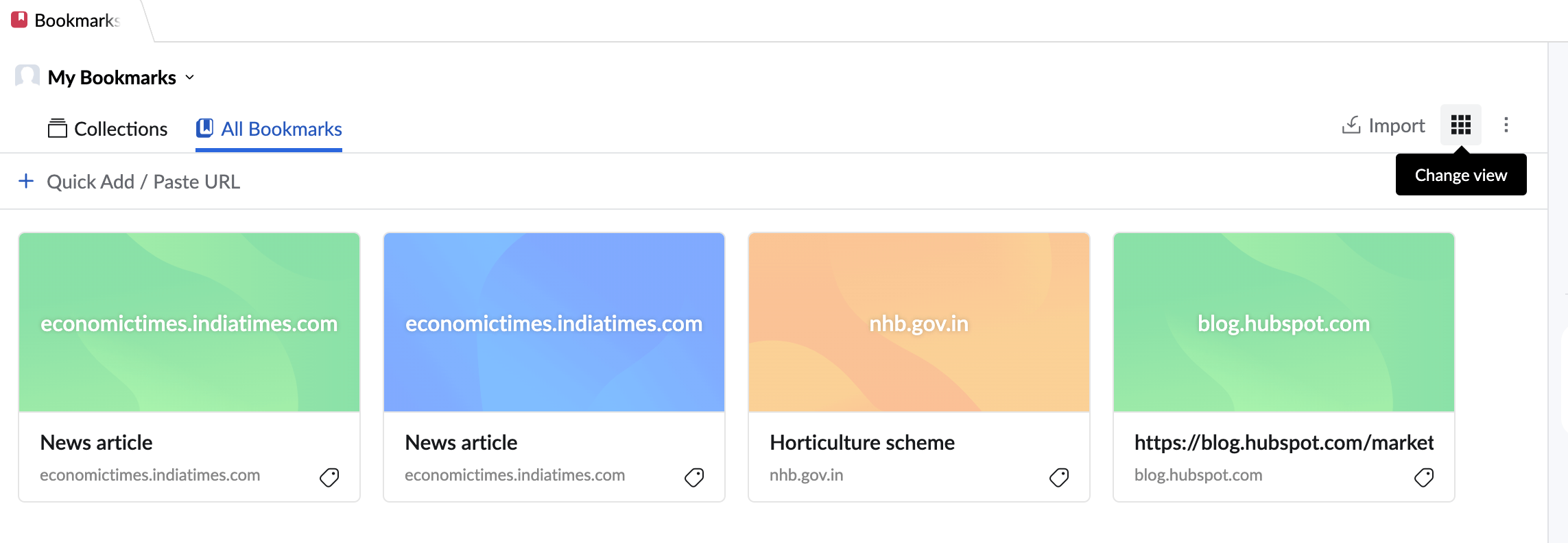 Bookmarks in NICeMail Bookmarks in NICeMail