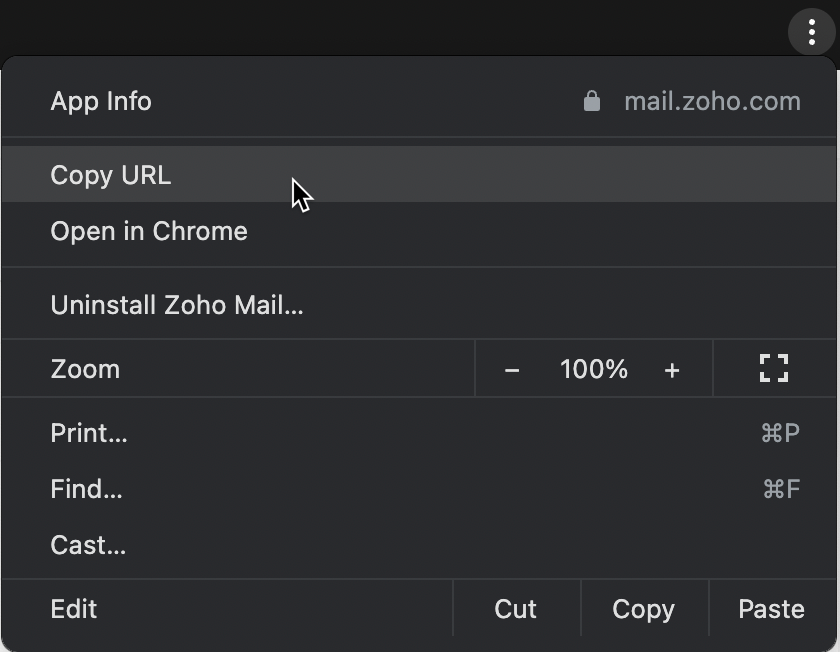 Zoho Mail Progressive Web Application (PWA)
